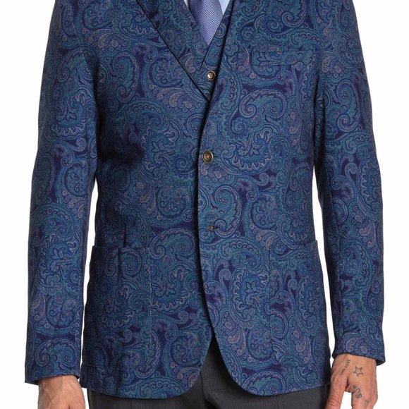 TALLIA | Suits & Blazers | Tallia Mens Slimfit Stretch Paisley Knit ...